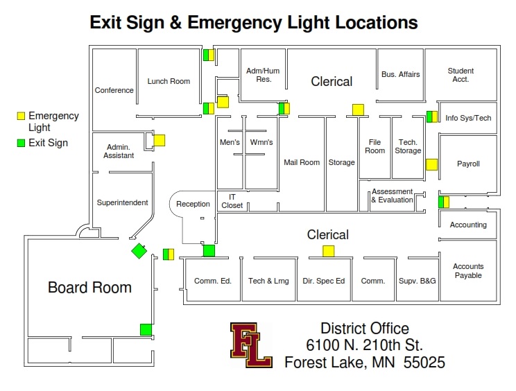 DO-EXIT & EMERGENCY LIGHT LOCATIONS